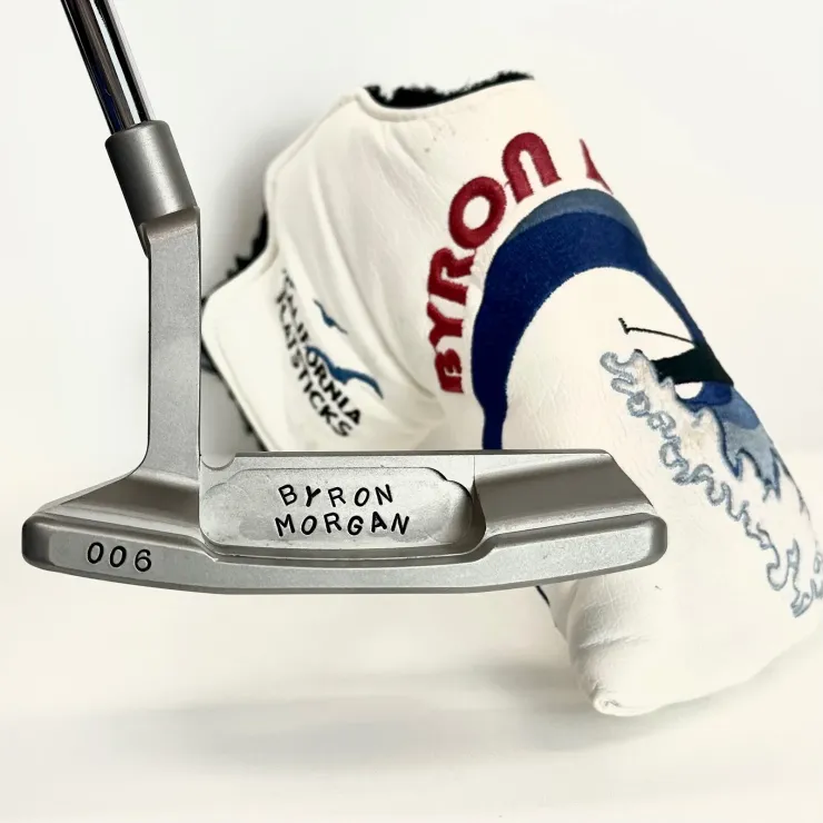 Byron Morgan 006 Stainless Tri-Sole Putter - Plumbers Neck - 34"